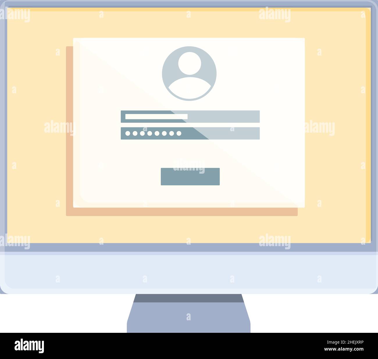 Login register icon cartoon vector. User online. New password Stock ...