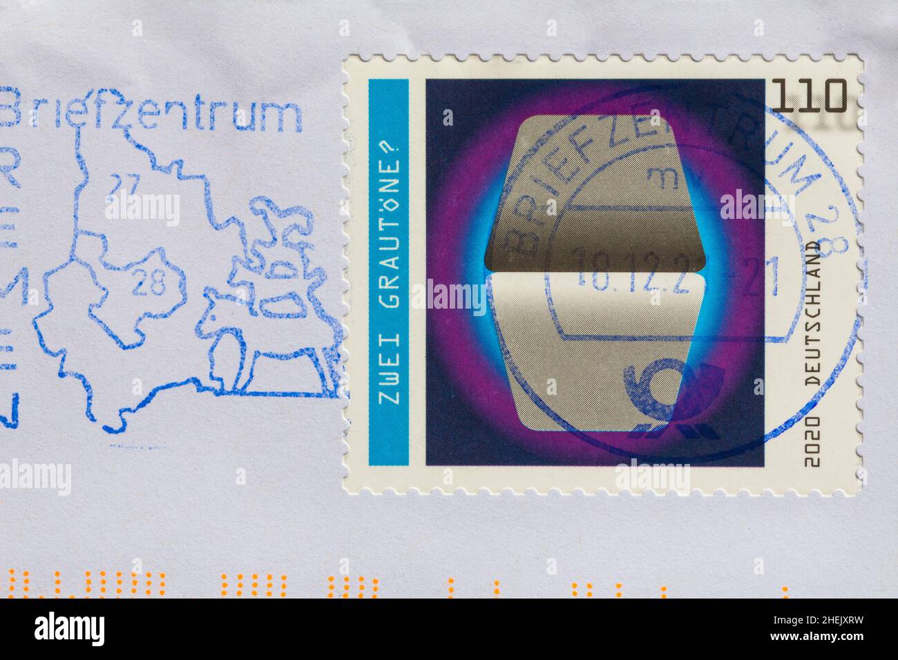 German stamp stuck on envelope hi-res stock photography and images - Alamy