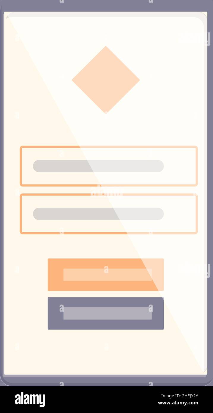 Internet register icon cartoon vector. User registration. Online form ...