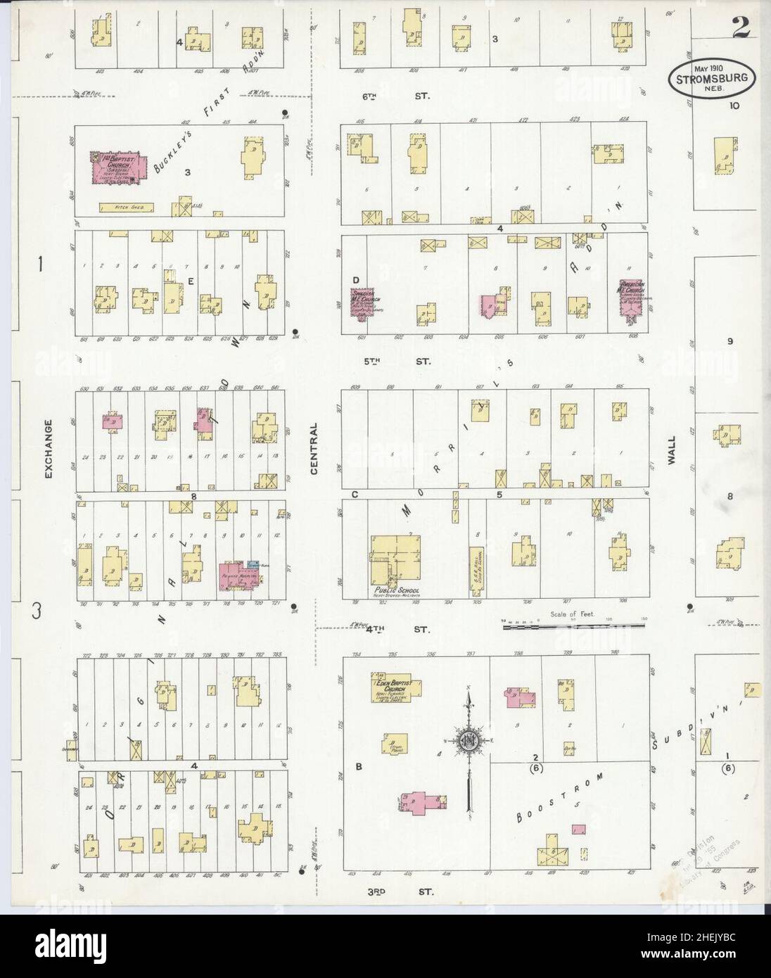 Sanborn Fire Insurance Map from Stromsburg, Polk County, Nebraska Stock ...