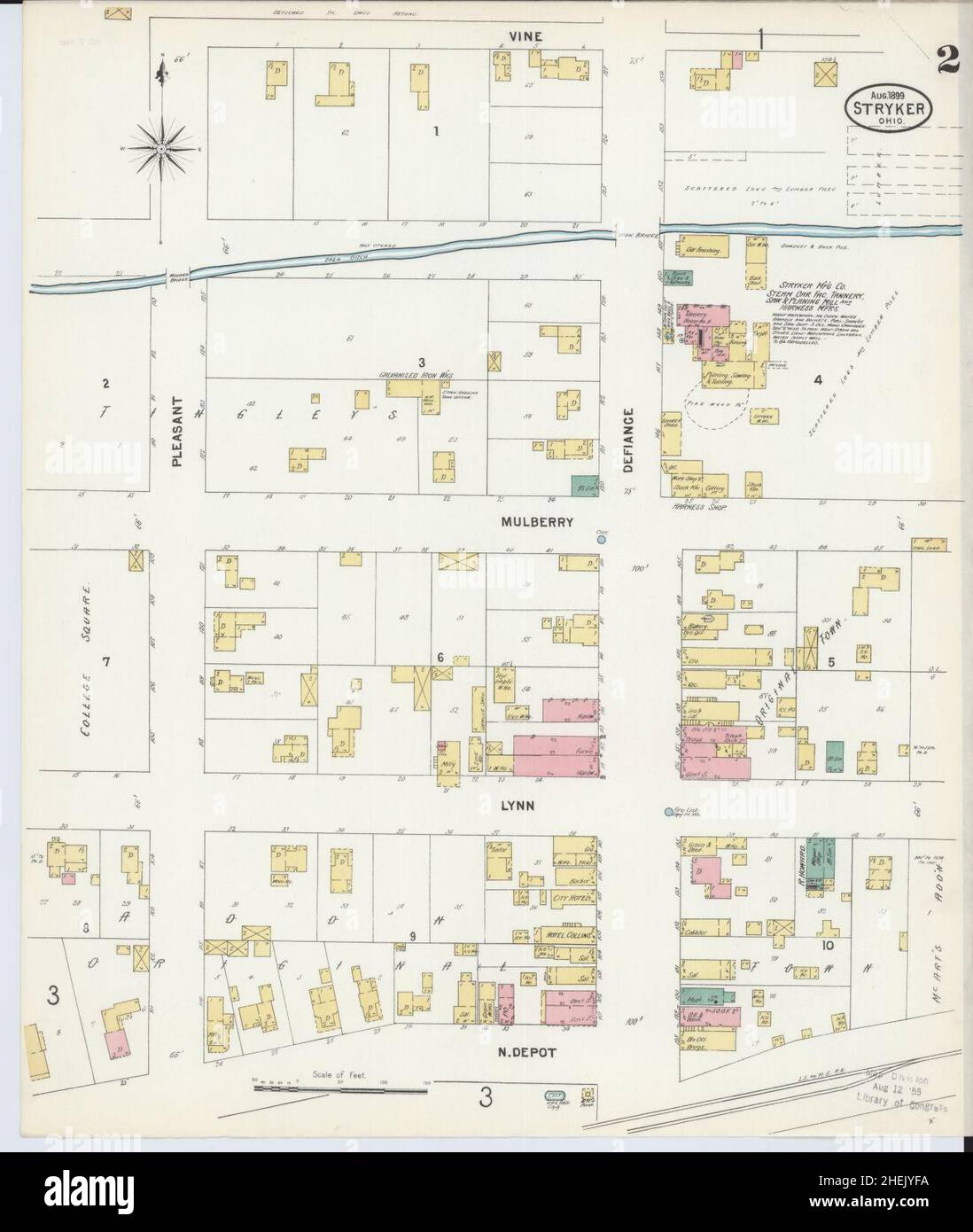 Sanborn Fire Insurance Map from Stryker, Williams County, Ohio Stock ...