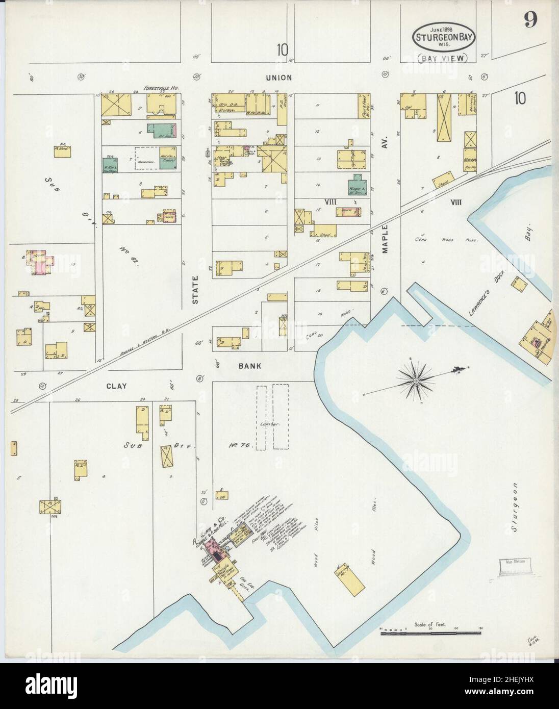 Sturgeon bay wisconsin map hi-res stock photography and images - Alamy