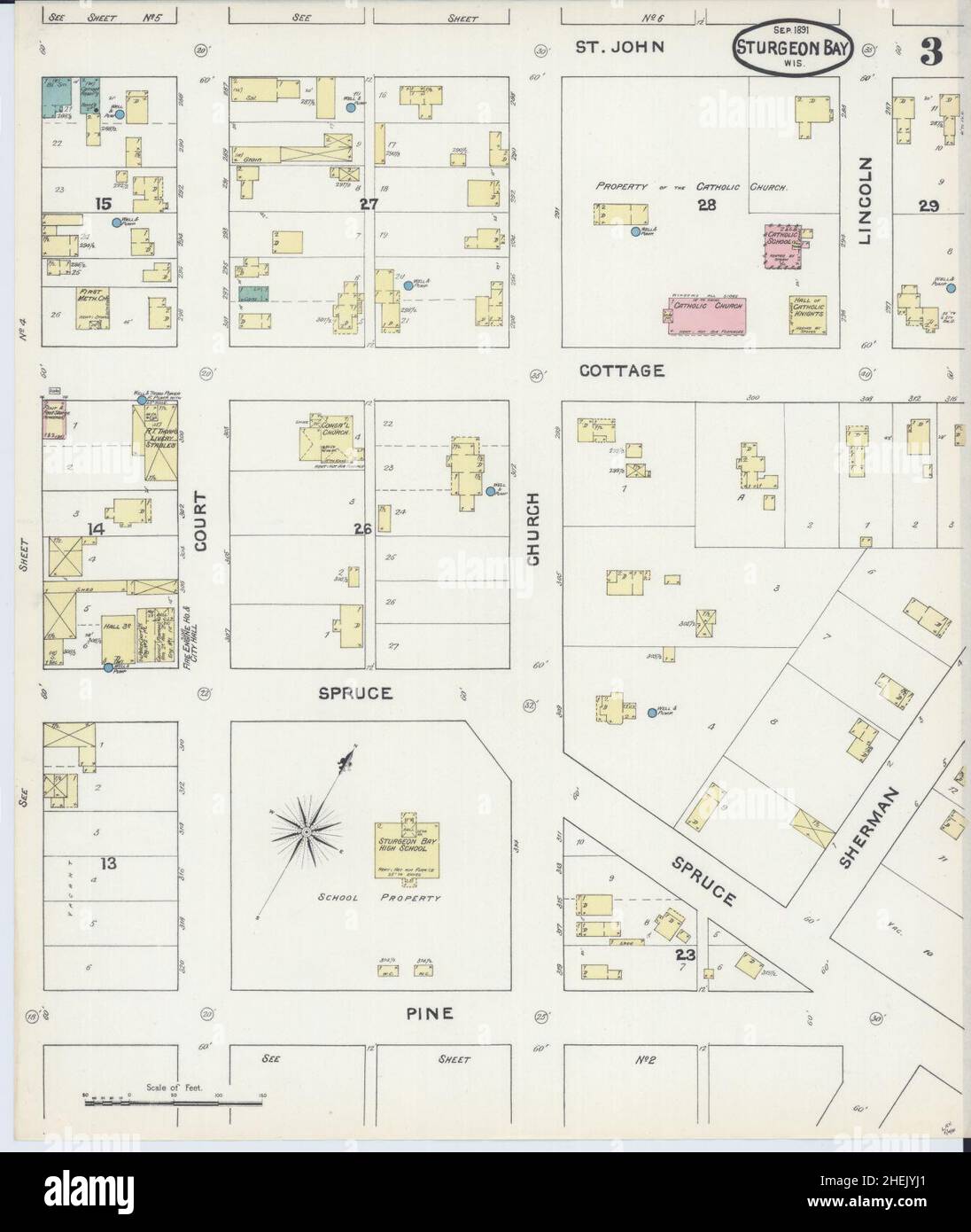 Sturgeon bay wisconsin map hi-res stock photography and images - Alamy