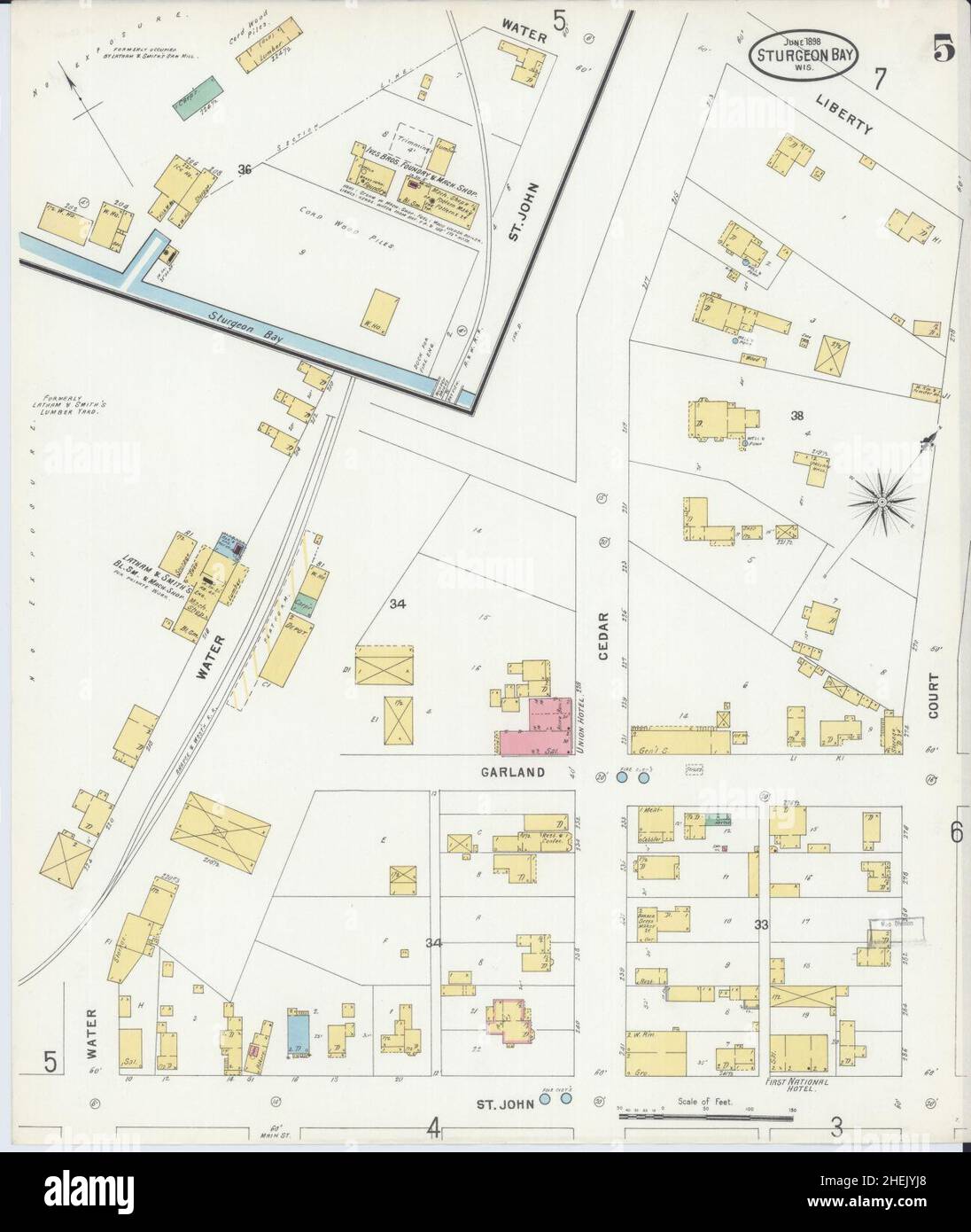 Sturgeon bay map hi-res stock photography and images - Alamy