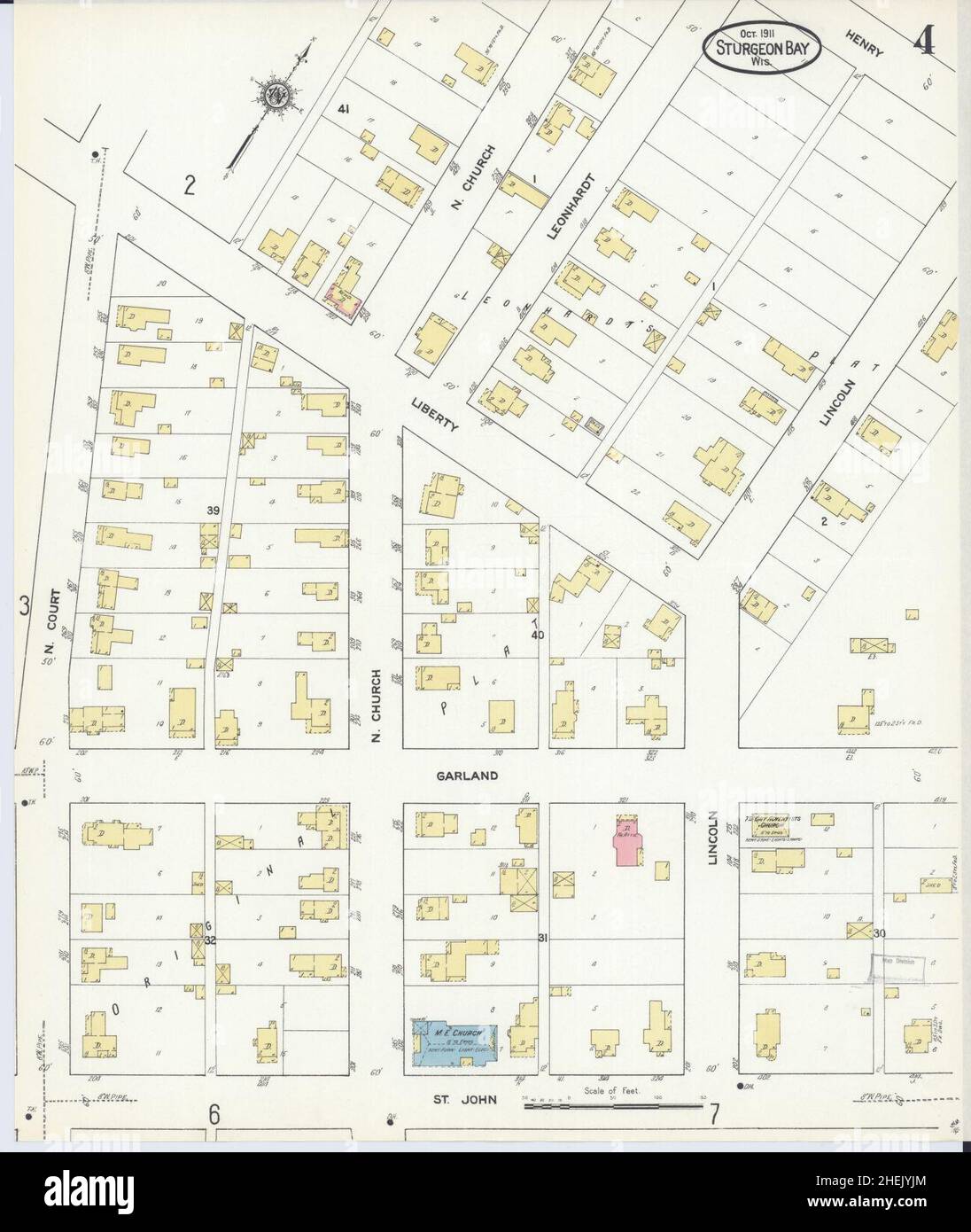 Map of sturgeon bay hi-res stock photography and images - Alamy