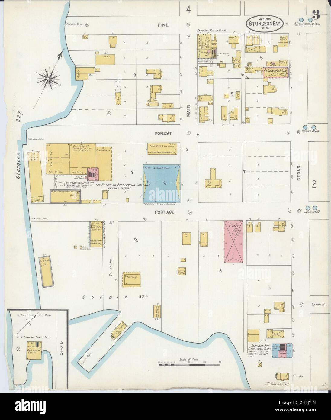 Sturgeon bay wisconsin map hi-res stock photography and images - Alamy