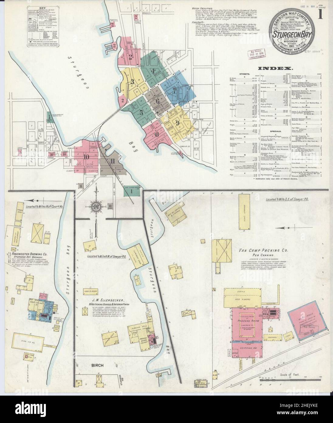 Map of sturgeon bay hi-res stock photography and images - Alamy