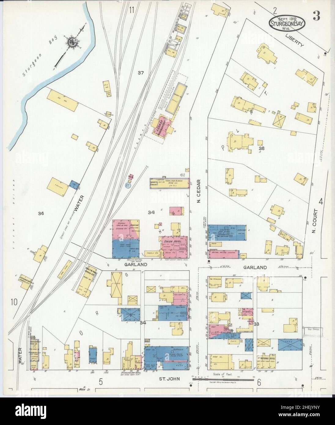 Map of sturgeon bay hi-res stock photography and images - Alamy
