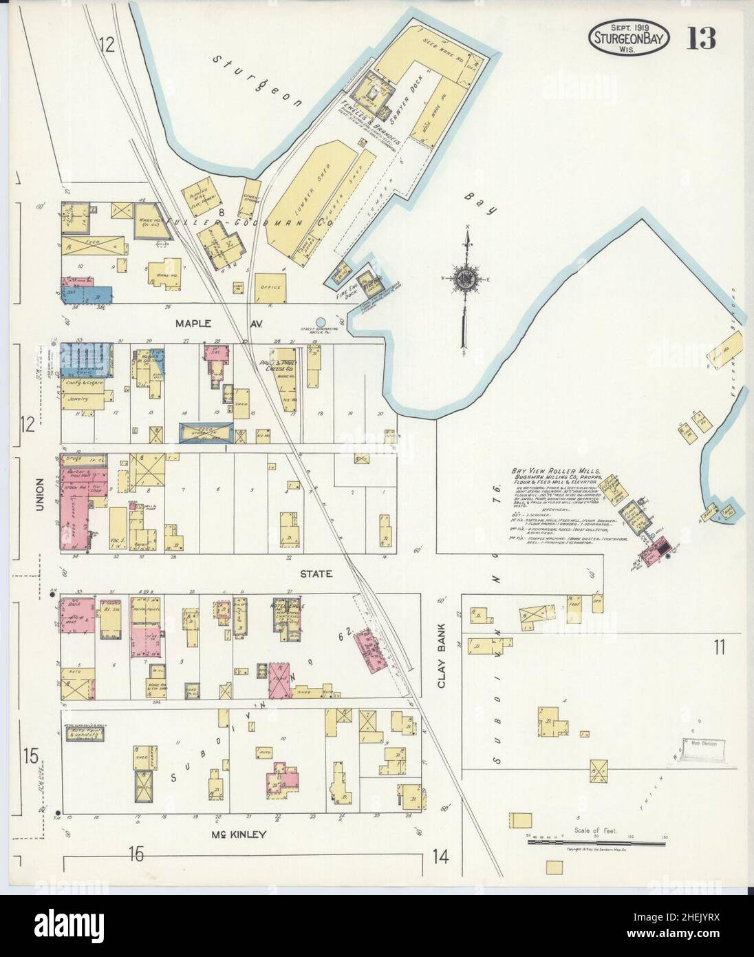 Sturgeon bay map hi-res stock photography and images - Alamy