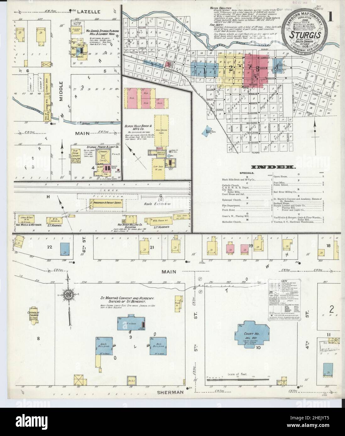 Map of sturgis south dakota hi-res stock photography and images - Alamy