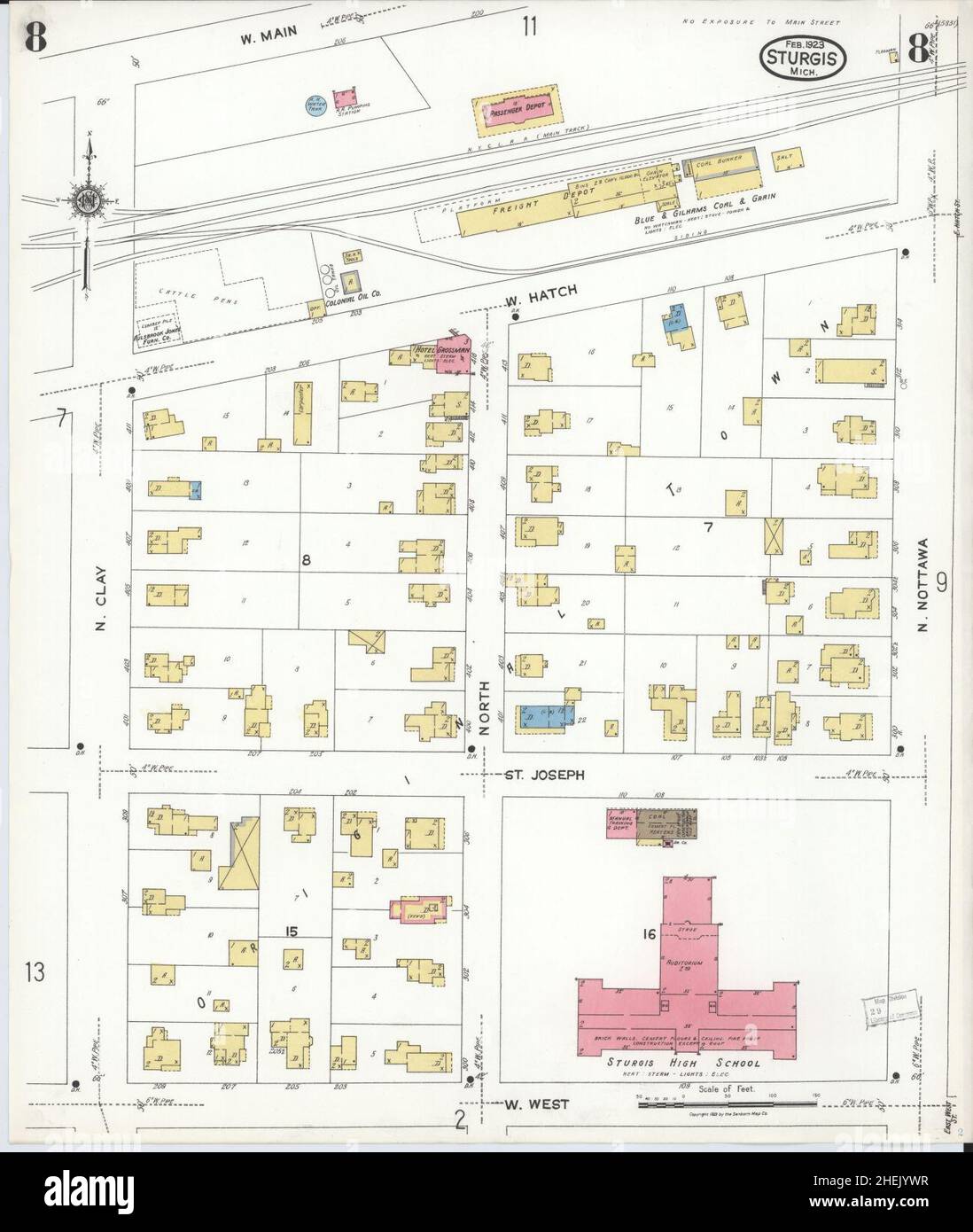 Sturgis michigan map hi-res stock photography and images - Alamy
