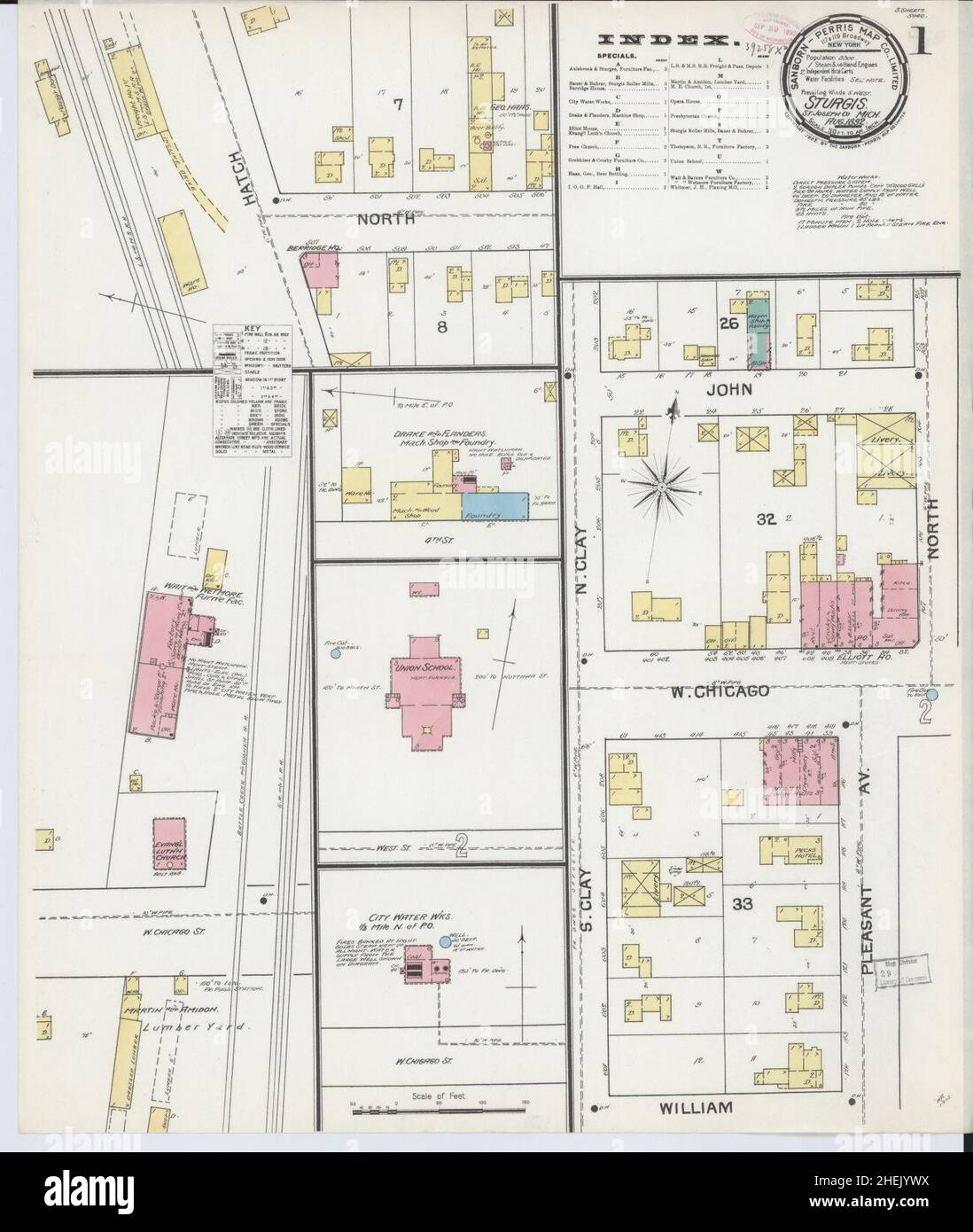 Map of sturgis michigan hi-res stock photography and images - Alamy