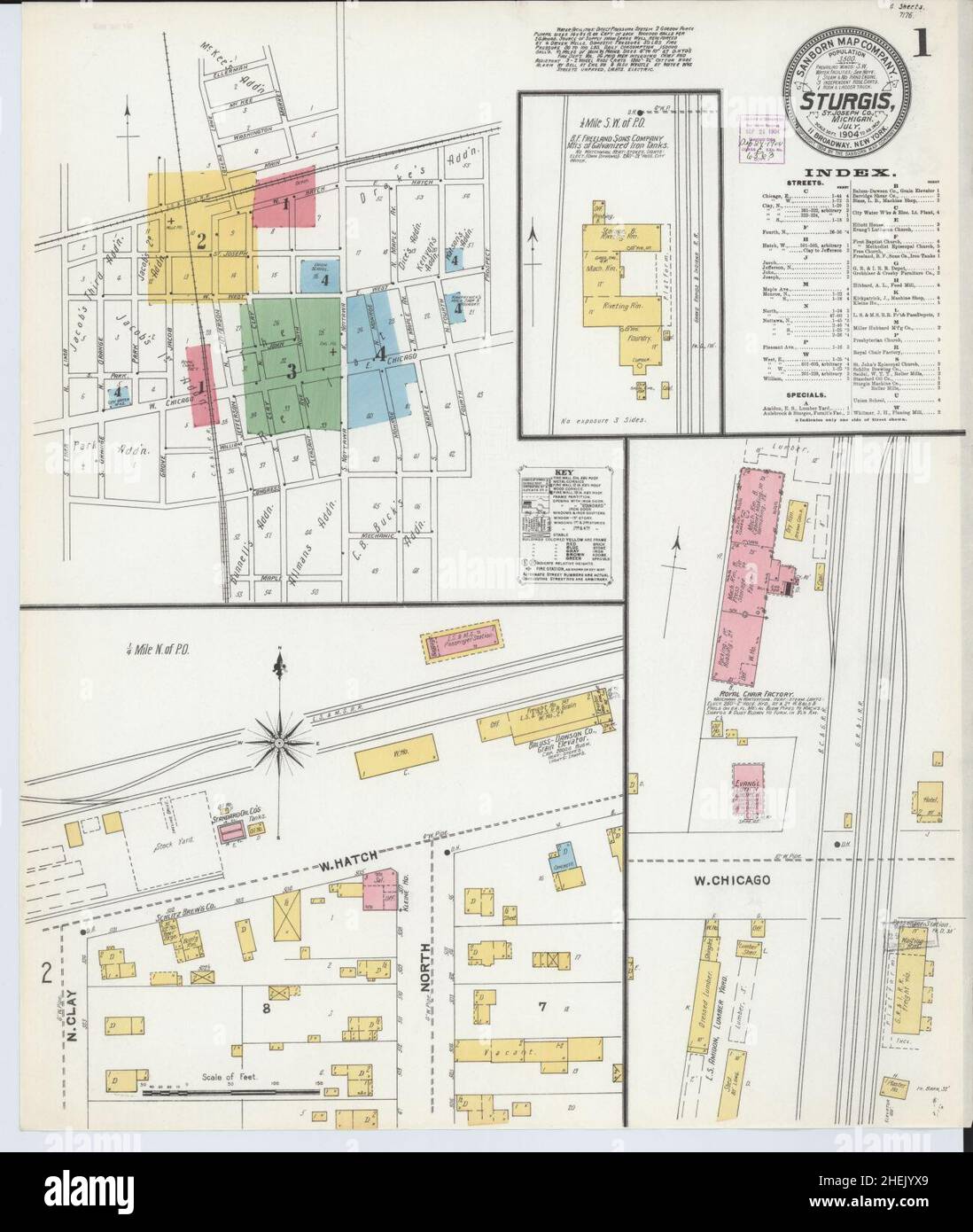 Map of sturgis michigan hi-res stock photography and images - Alamy