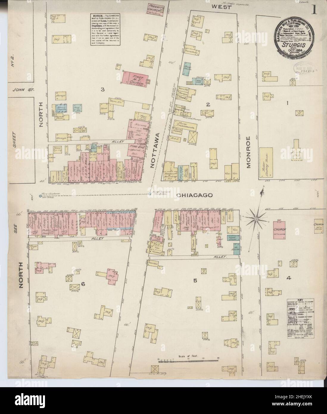 Map of sturgis michigan hi-res stock photography and images - Alamy