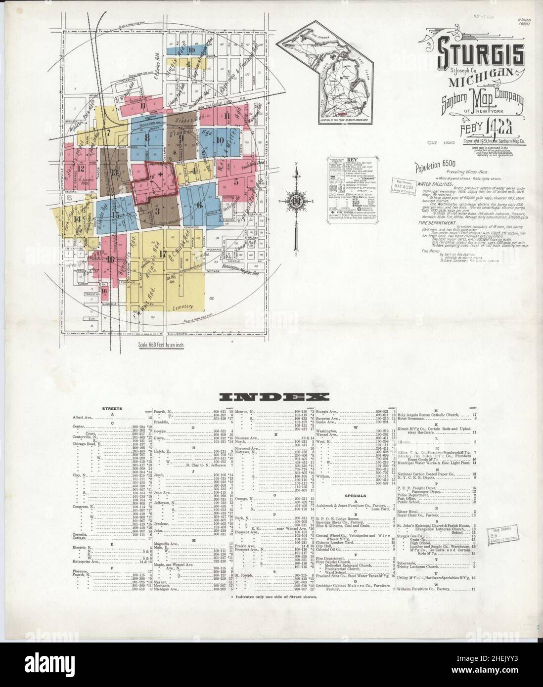 Map of sturgis michigan hi-res stock photography and images - Alamy