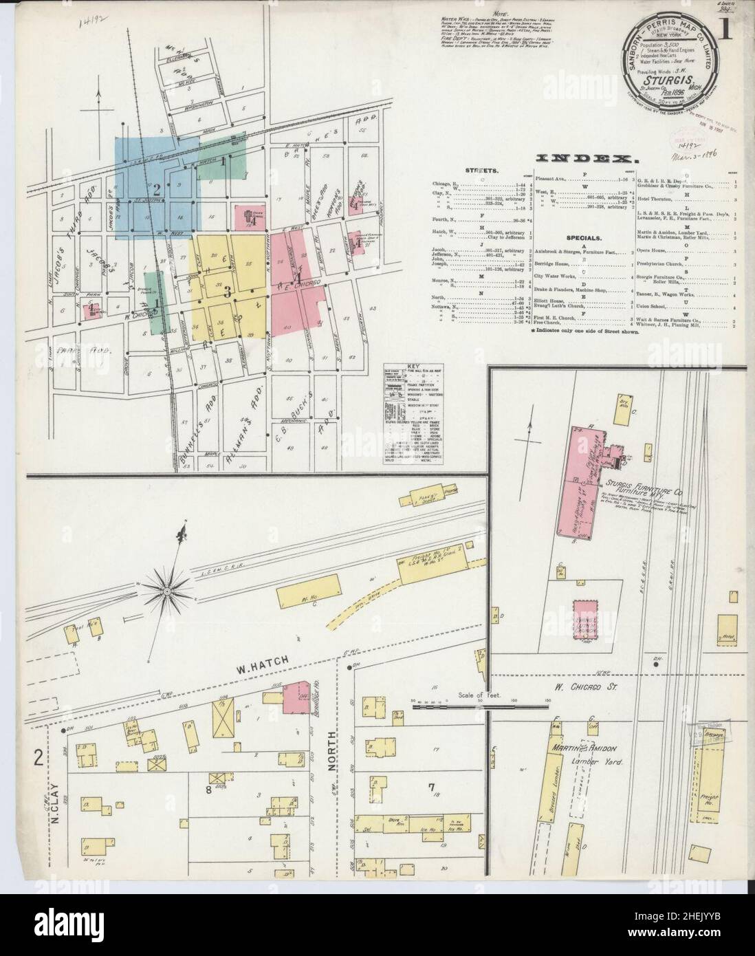 Map of sturgis michigan hi-res stock photography and images - Alamy
