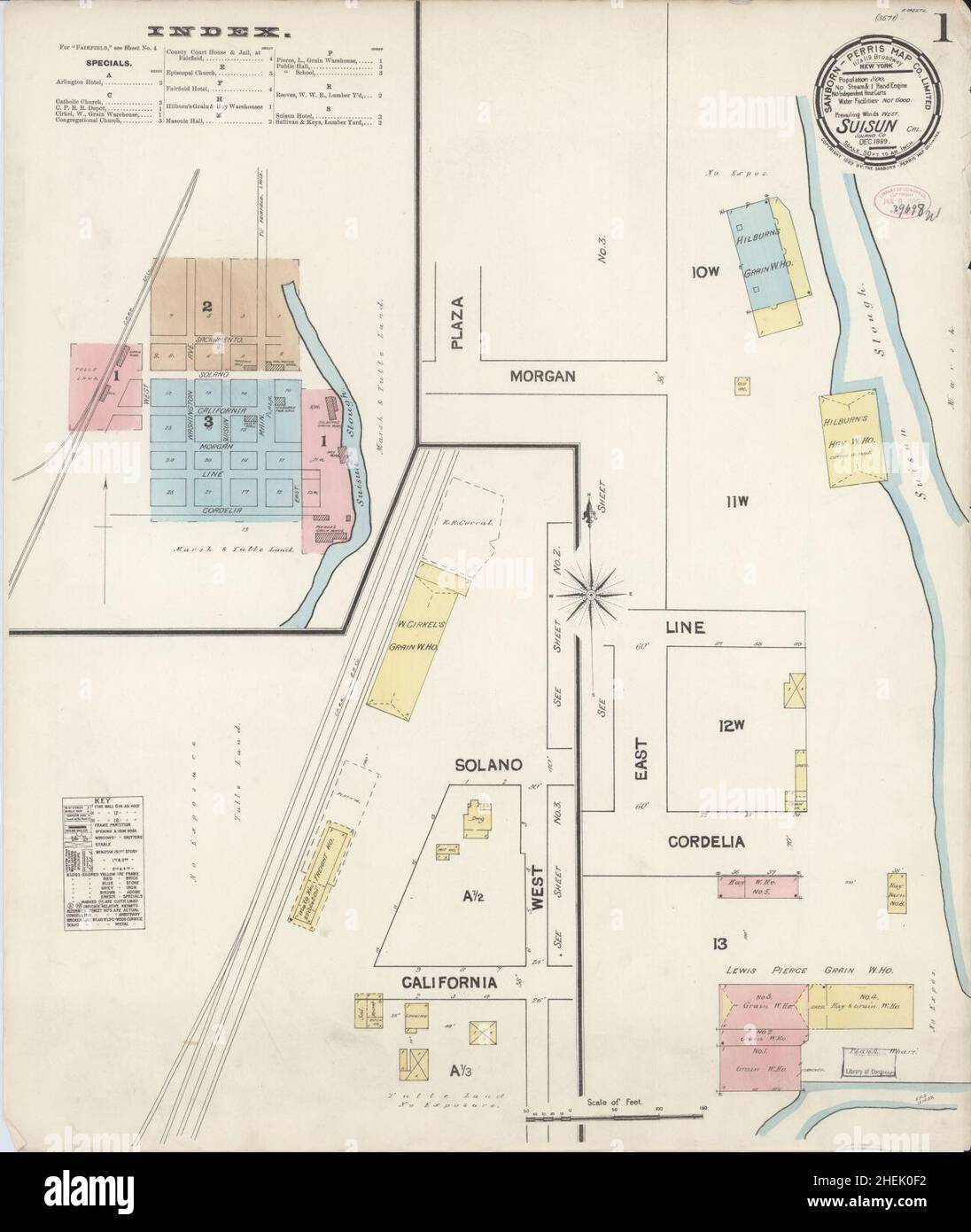 Sanborn Fire Insurance Map from Suisun, Solano County, California Stock ...
