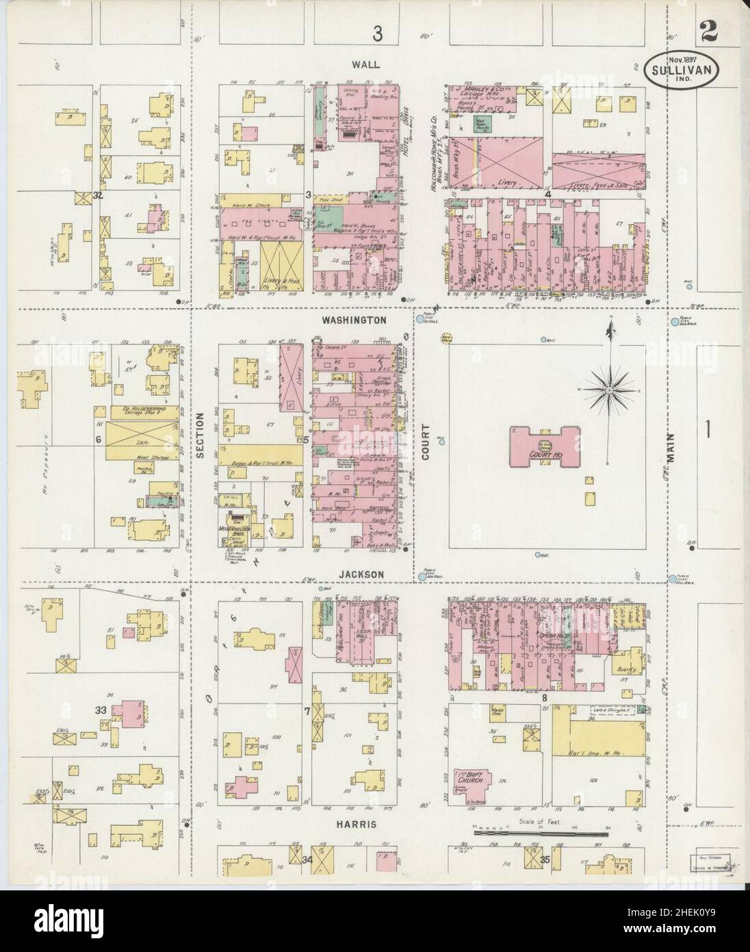 Sullivan indiana map hi-res stock photography and images - Alamy