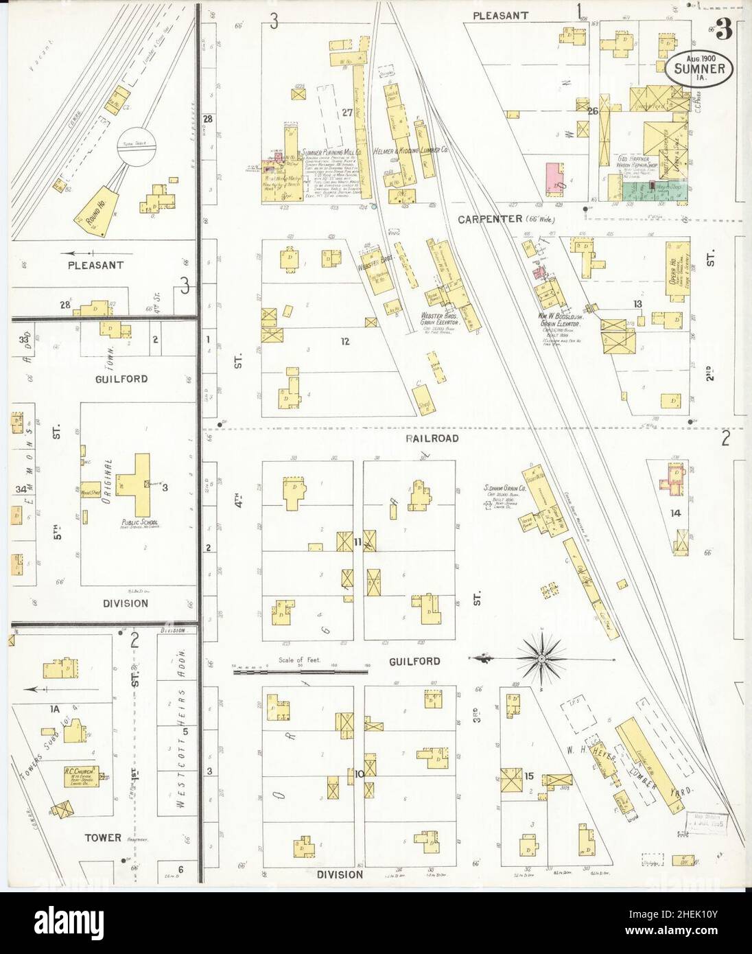 Sanborn Fire Insurance Map from Sumner, Bremer County, Iowa Stock Photo ...
