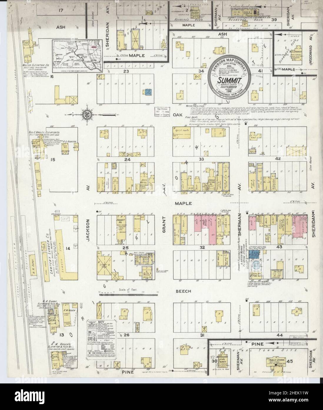 Map of summit south dakota hi-res stock photography and images - Alamy