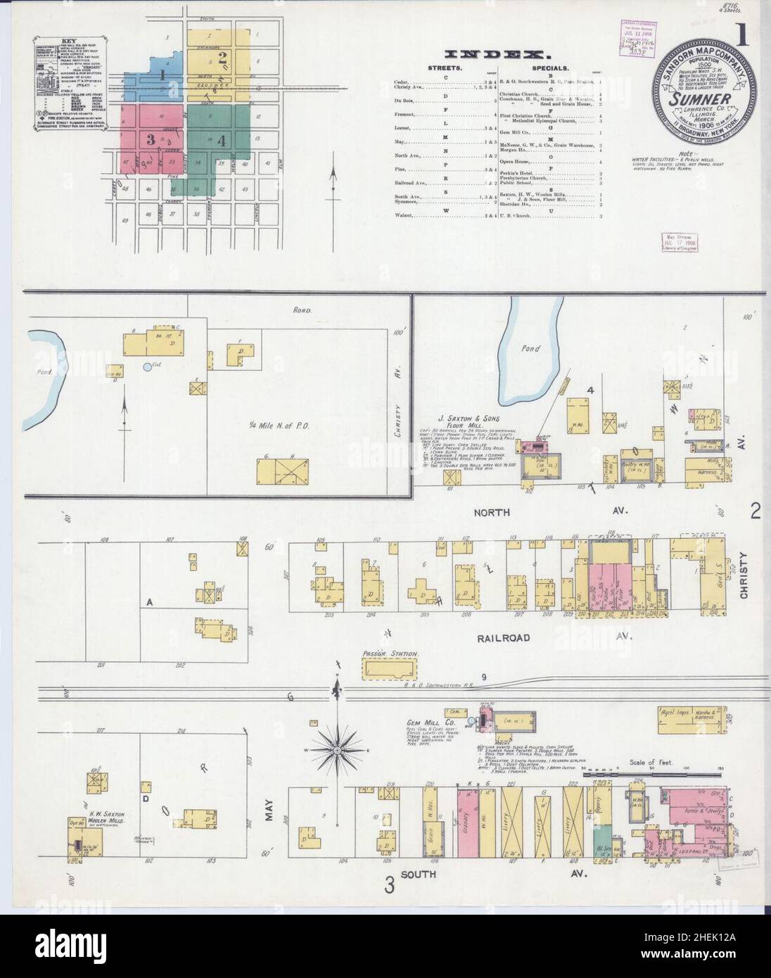 Sumner county map hi-res stock photography and images - Alamy