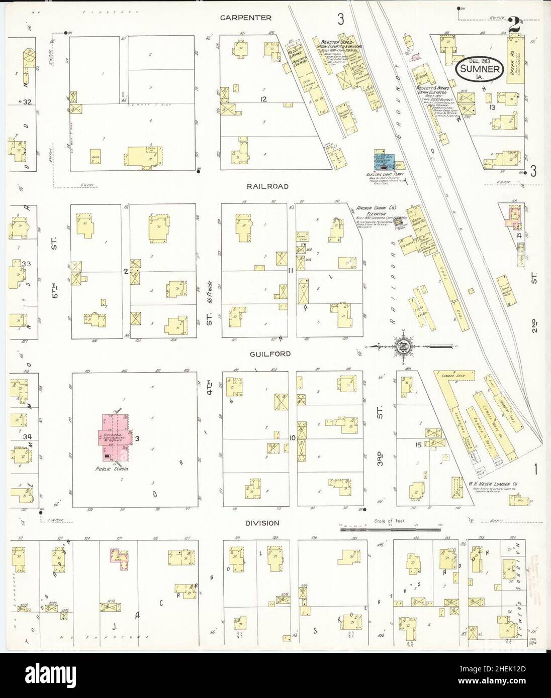 Sanborn Fire Insurance Map from Sumner, Bremer County, Iowa Stock Photo ...