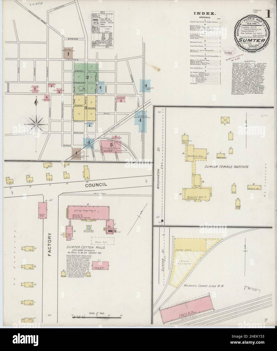 Map of sumter south carolina hi-res stock photography and images - Alamy