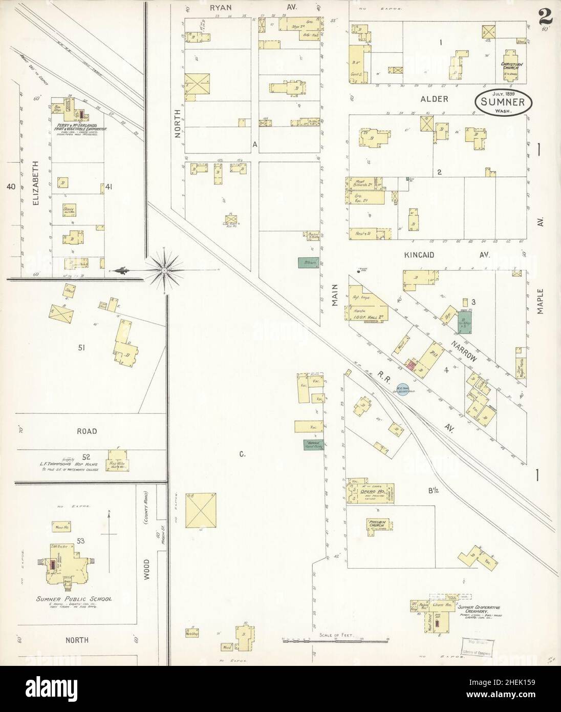 Sanborn Fire Insurance Map from Sumner, Pierce County, Washington Stock ...