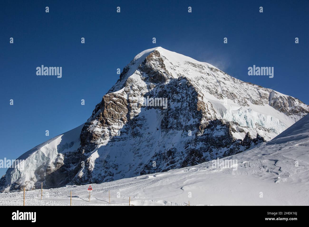 Jungfraujoch, Eiger, snow, Alps, Switzerland, mountains, Europe Stock ...
