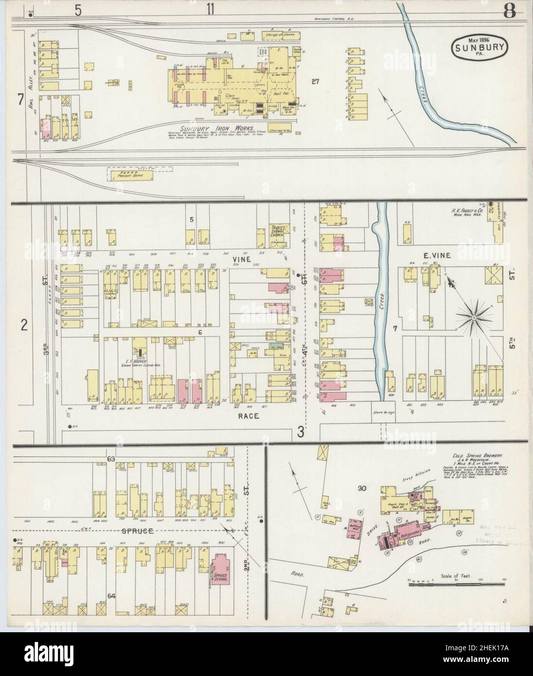 Sanborn Fire Insurance Map from Sunbury, Northumberland County ...