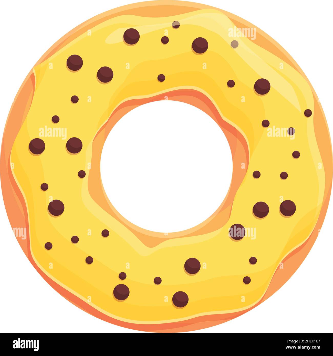 Glazed donut icon cartoon vector. Sweet sugar. Cream food Stock Vector ...