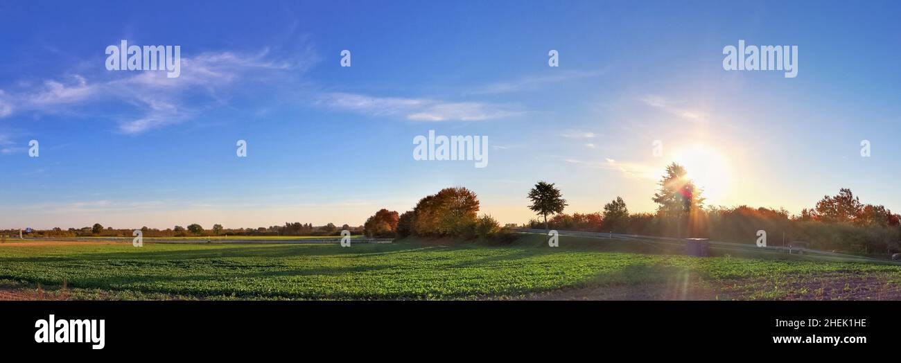 Beautiful high resolution panorama of a northern european country ...