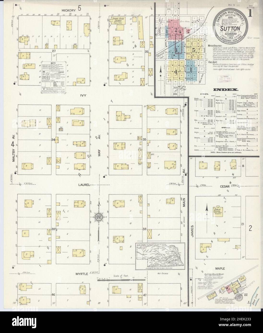 Map of sutton nebraska hi-res stock photography and images - Alamy