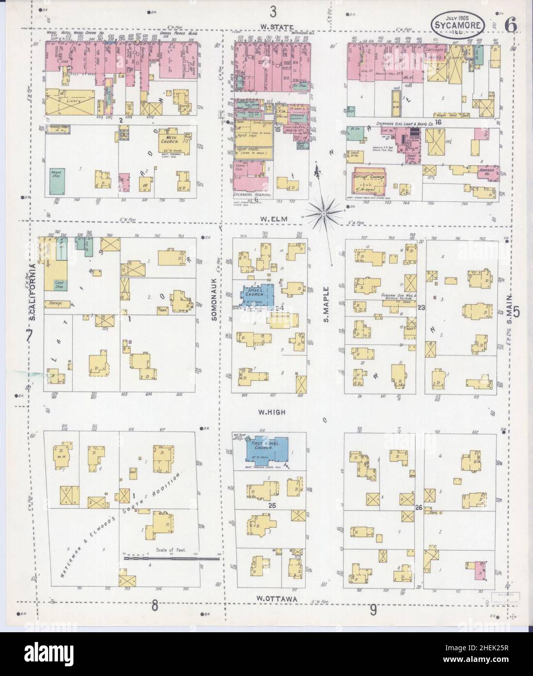 Sycamore illinois map hi-res stock photography and images - Alamy