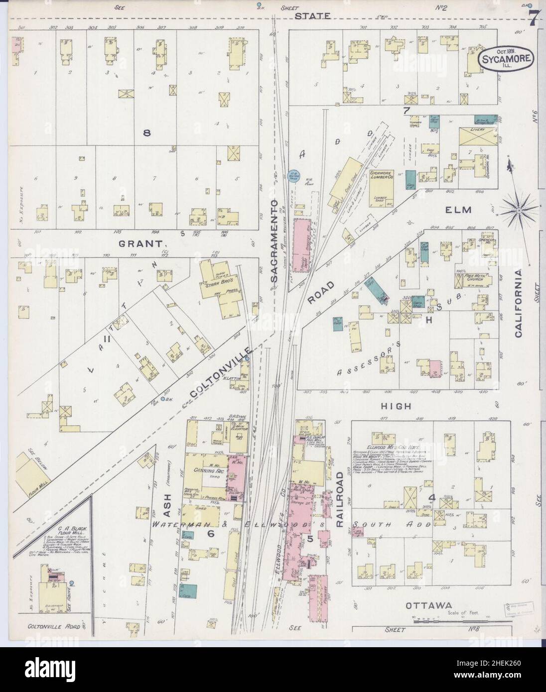 Sycamore illinois map hi-res stock photography and images - Alamy