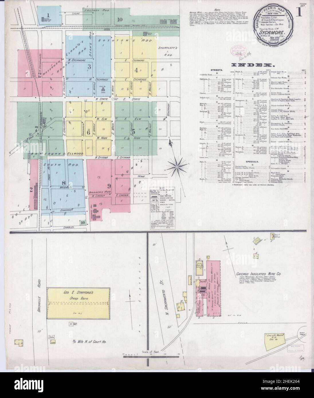 Sycamore illinois map hi-res stock photography and images - Alamy