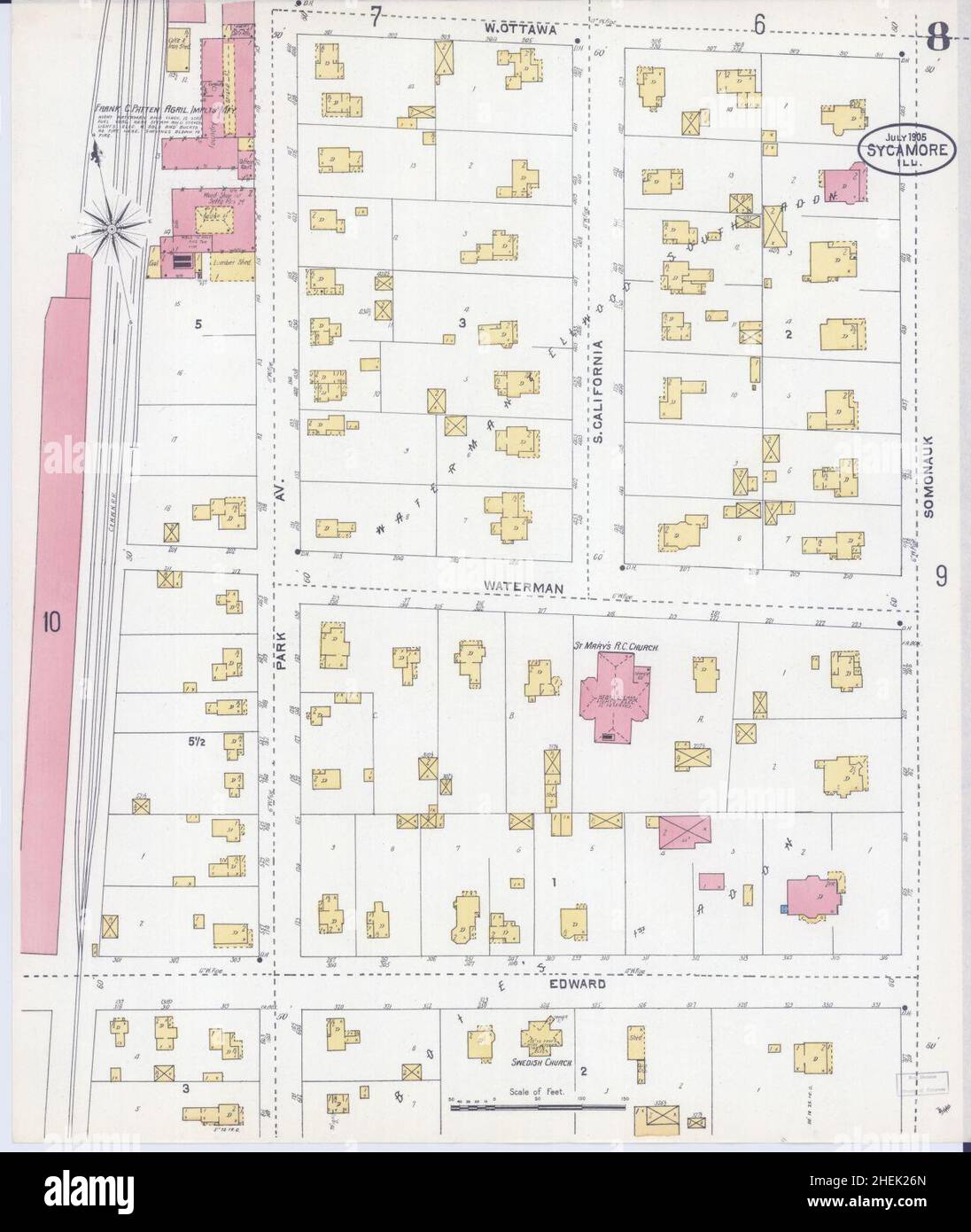 Sycamore illinois map hi-res stock photography and images - Alamy