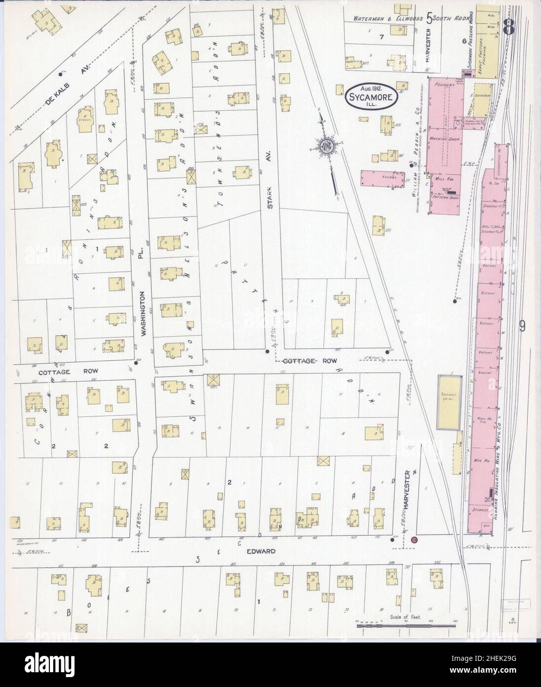 Sycamore illinois map hi-res stock photography and images - Alamy