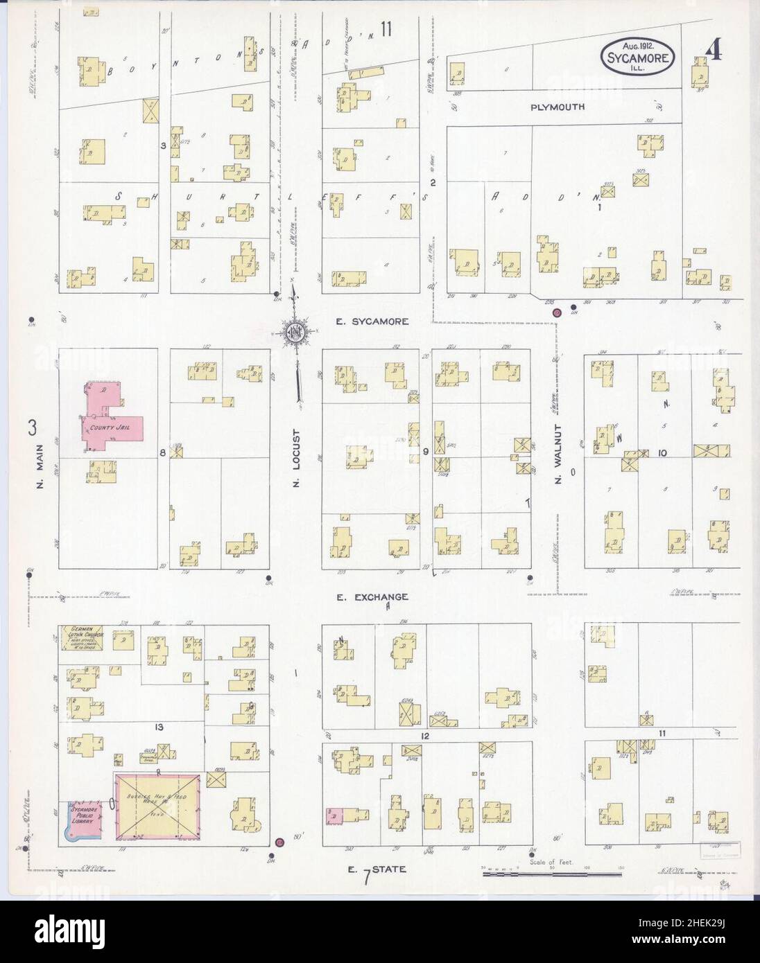 Sycamore illinois map hi-res stock photography and images - Alamy