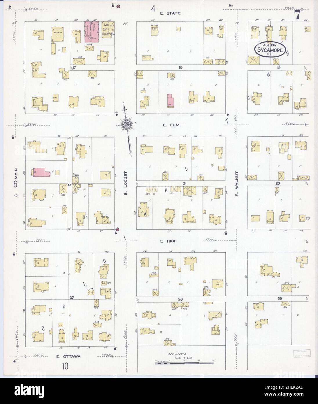 Sycamore illinois map hi-res stock photography and images - Alamy