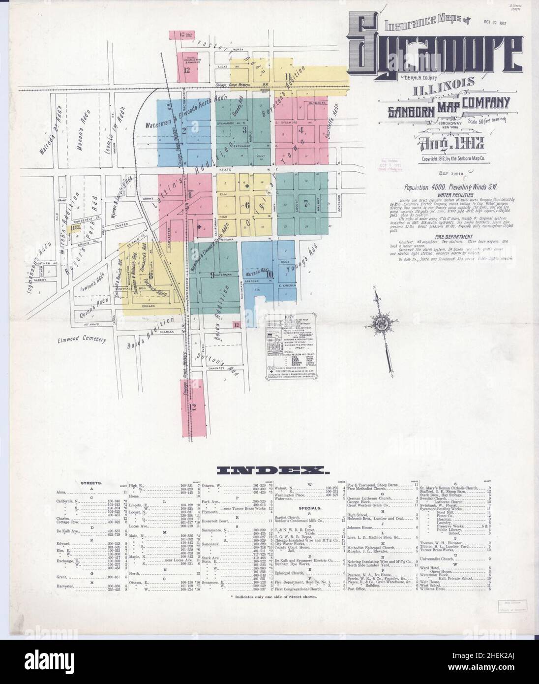 Sycamore illinois map hi-res stock photography and images - Alamy