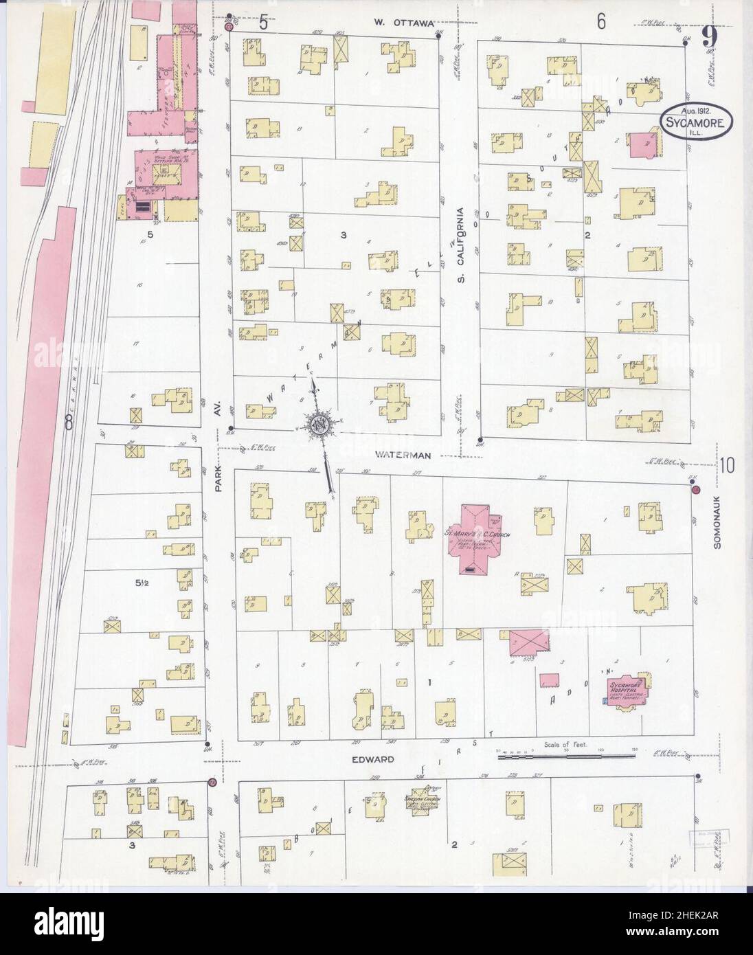 Sycamore illinois map hi-res stock photography and images - Alamy