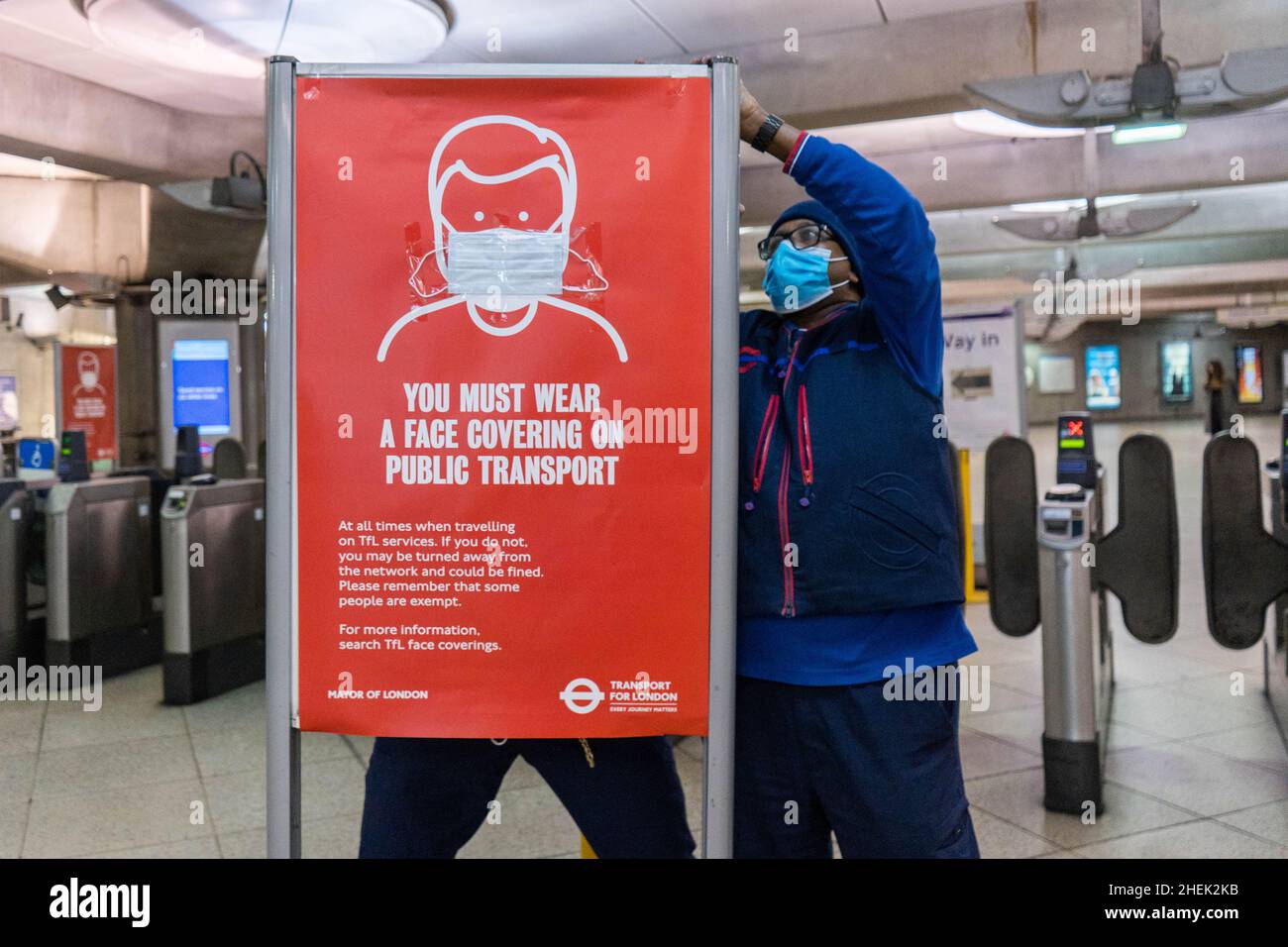 WESTMINSTER, LONDON,UK. 11 January 2022. TFL Transport for London Staff ...