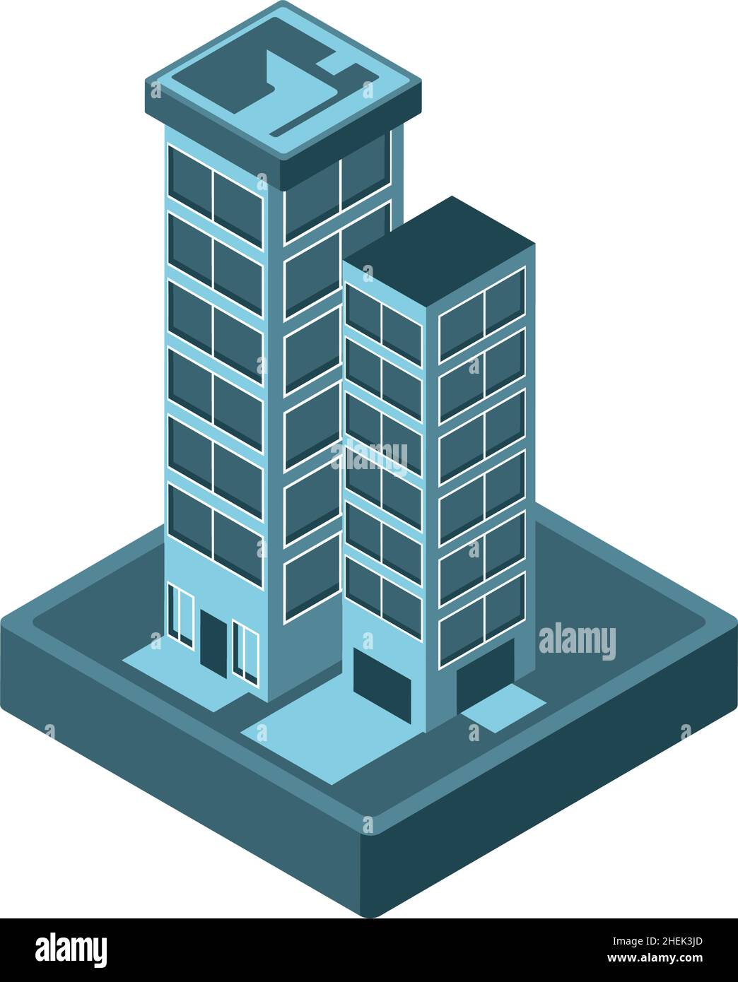 Modern tall commercial buildings Cut Out Stock Images & Pictures - Alamy