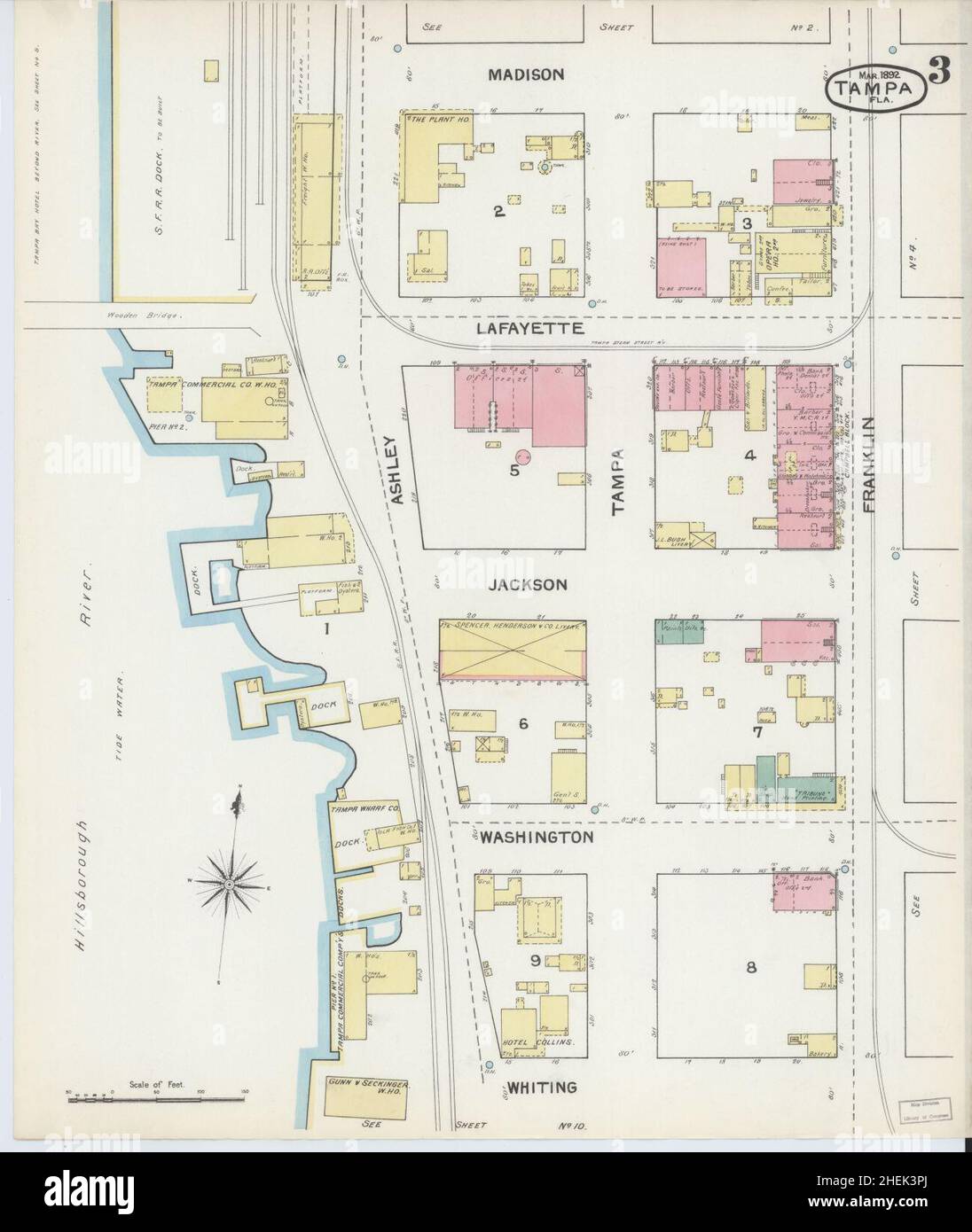 Sanborn Fire Insurance Map from Tampa, Hillsborough County, Florida ...