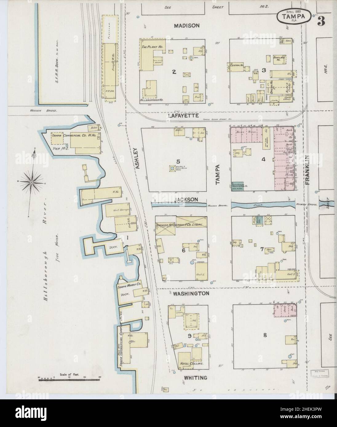 Sanborn Fire Insurance Map from Tampa, Hillsborough County, Florida ...