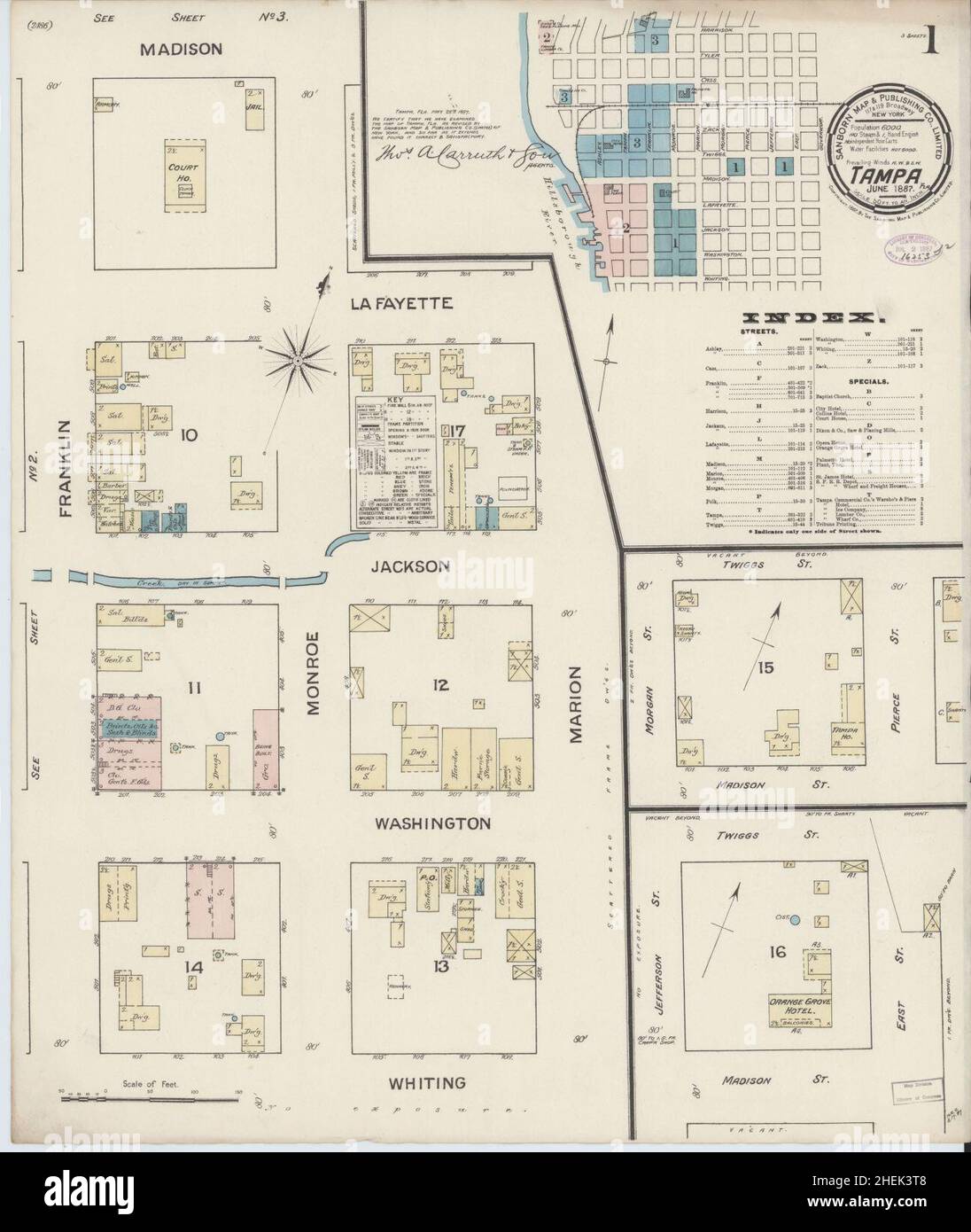 Sanborn Fire Insurance Map from Tampa, Hillsborough County, Florida ...