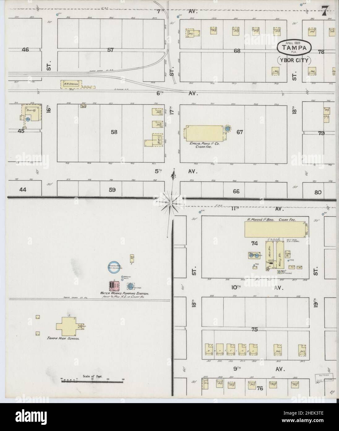 Sanborn Fire Insurance Map from Tampa, Hillsborough County, Florida ...