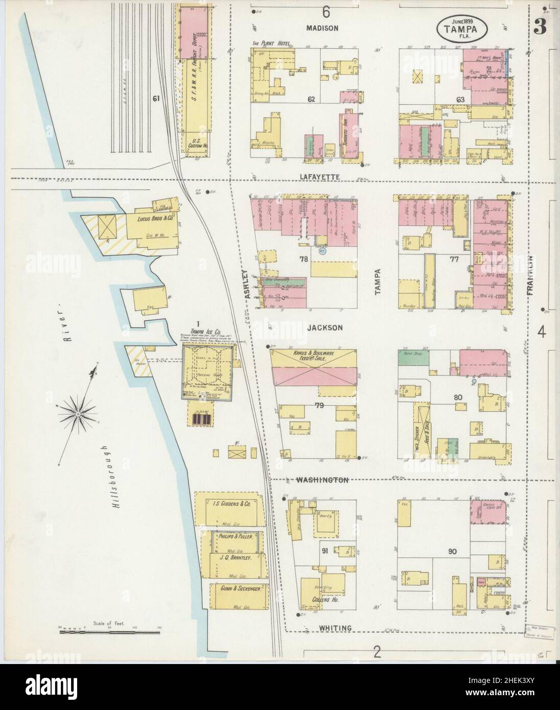 Sanborn Fire Insurance Map from Tampa, Hillsborough County, Florida ...