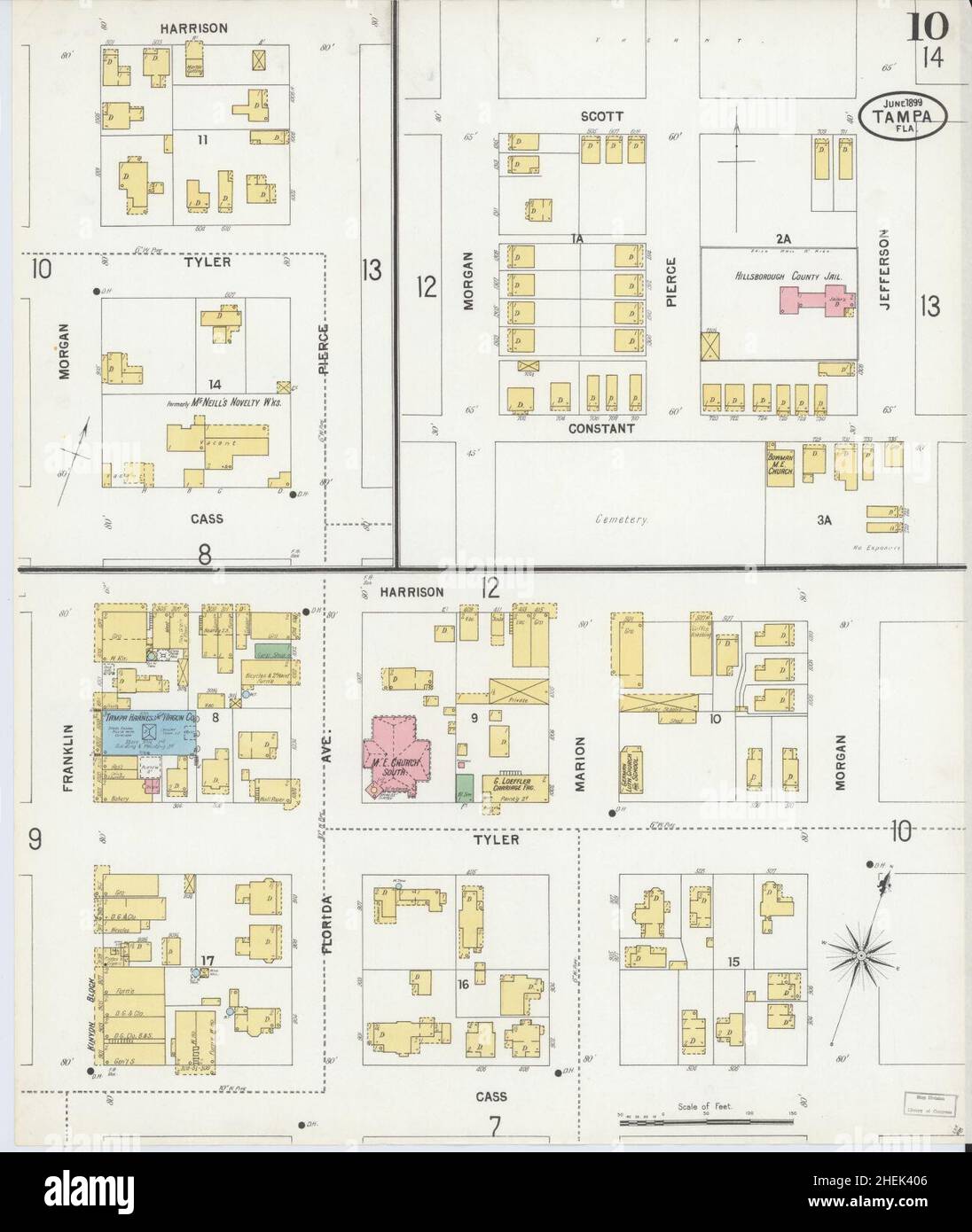 Sanborn Fire Insurance Map from Tampa, Hillsborough County, Florida ...